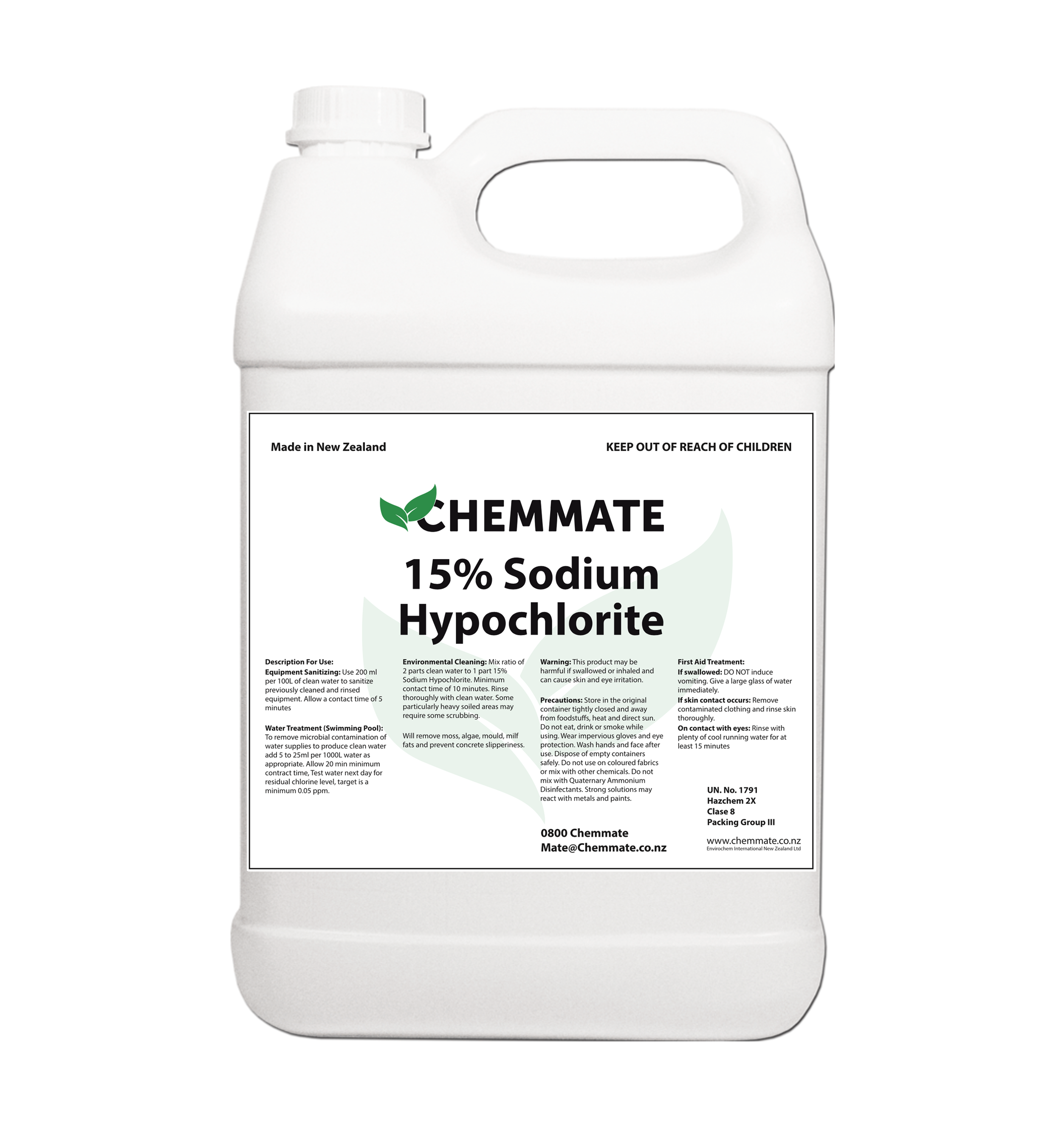 What is the shelf-life of Sodium HypoChlorite?