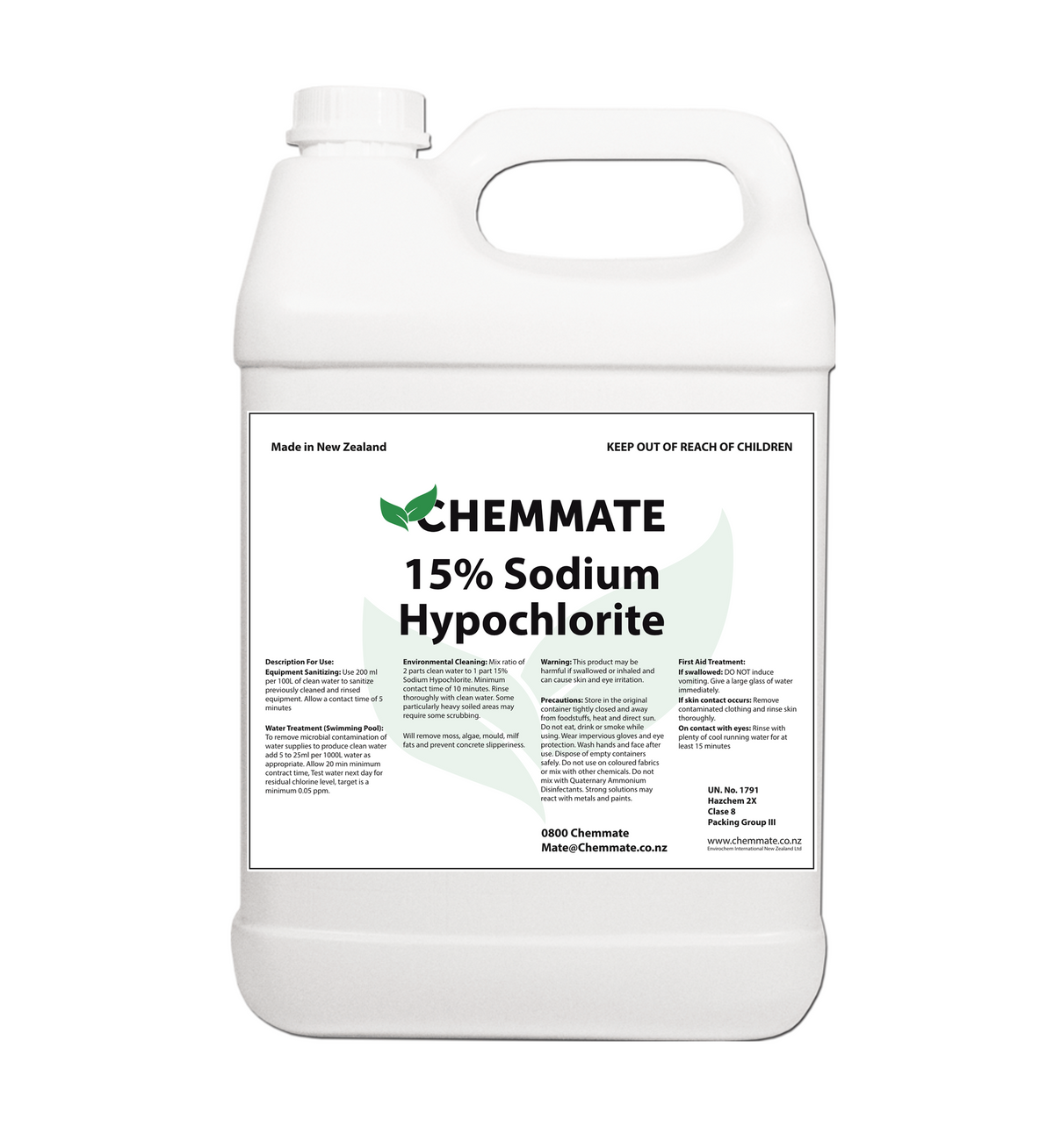 What is the shelf-life of Sodium HypoChlorite?